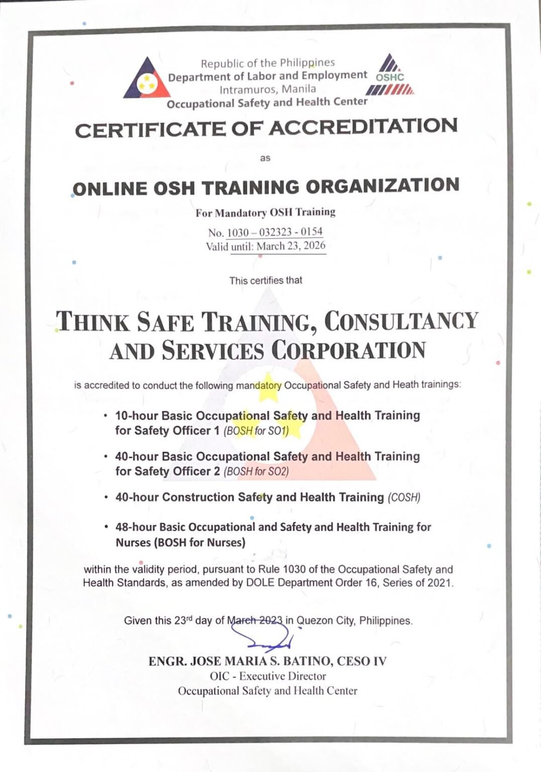 About - THINK SAFE TRAINING